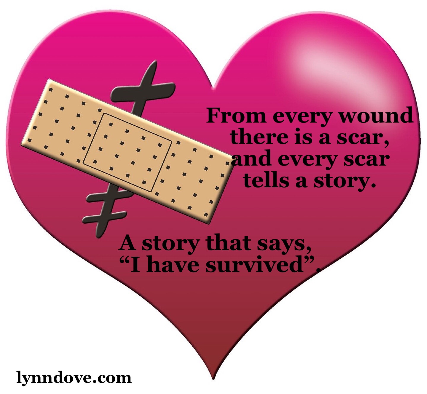 Red Hearts With Scars
